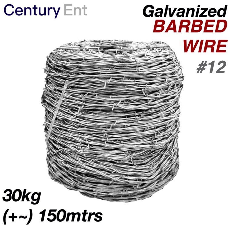 30Kg BARBED WIRE #12 Galvanized | Approx. 150 Meters Fence Bakod Barb ...