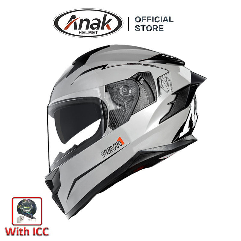 NEVA Dual Lens Full Face Helmet Motorcycle DOT Approved With ICC ...