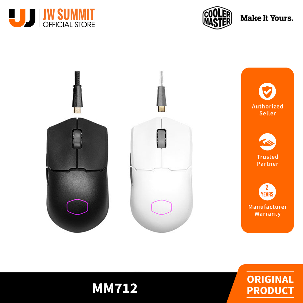 Cooler Master MM712 19000 DPI Lightweight Wireless Gaming Mouse ...