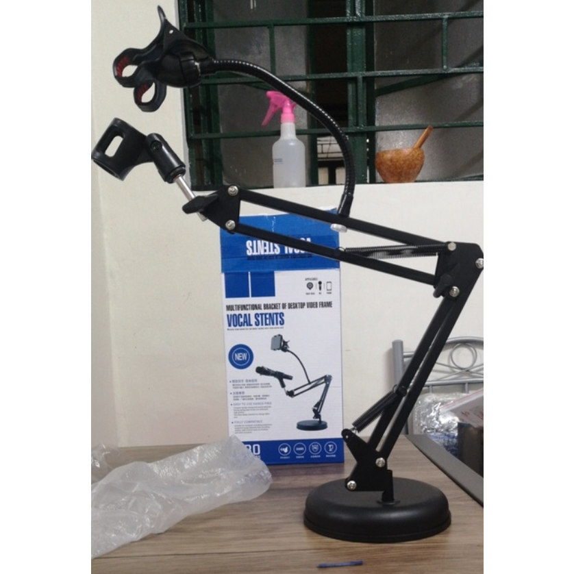 Desktop Mobile Phone Holder Stand 360 Rotate for Facetime Live Online ...