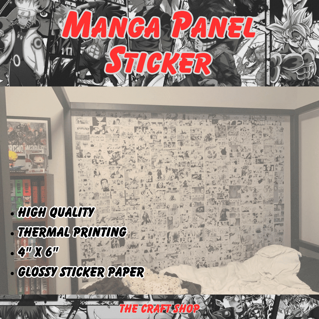 Manga Panel Sticker Thermal Printed Anime Wall Design (Read Description ...
