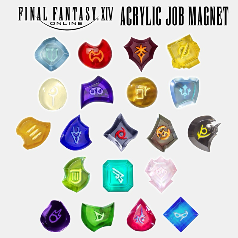 Final Fantasy XIV Job Stone Acrylic Magnets Authentic Square Enix 14 ...