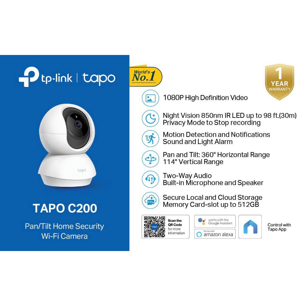 TAPO WIFI CAMERA C200 | Shopee Philippines