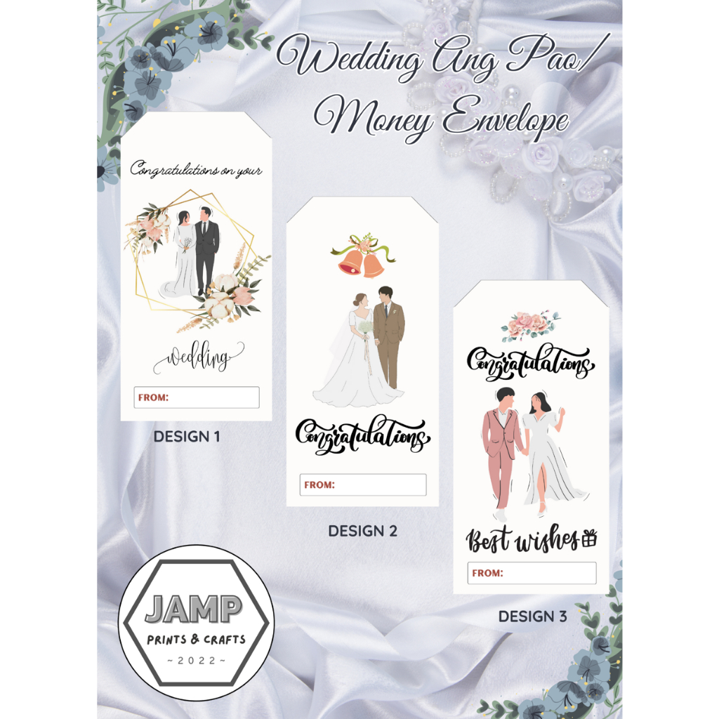 Wedding Money Envelope/Ang Pao/Ampao Glossy 6.5x3.4 inches 5 pcs. per ...