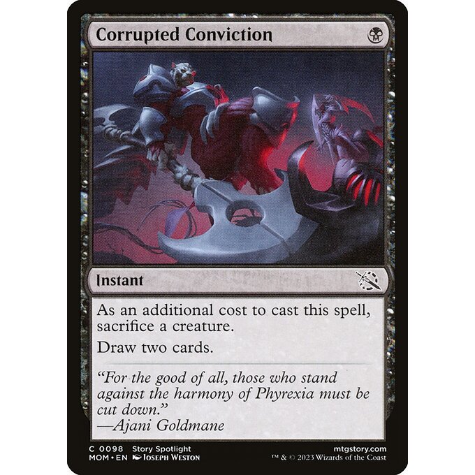 Magic the Gathering - Corrupted Conviction - MTG Black - MOM - NM (_BKR ...
