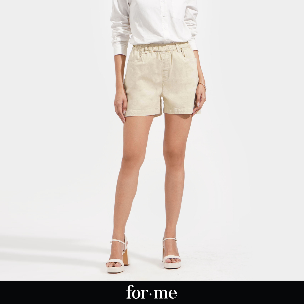 ForMe Pull Up Shorts for Women (Beige/Olive) | Shopee Philippines