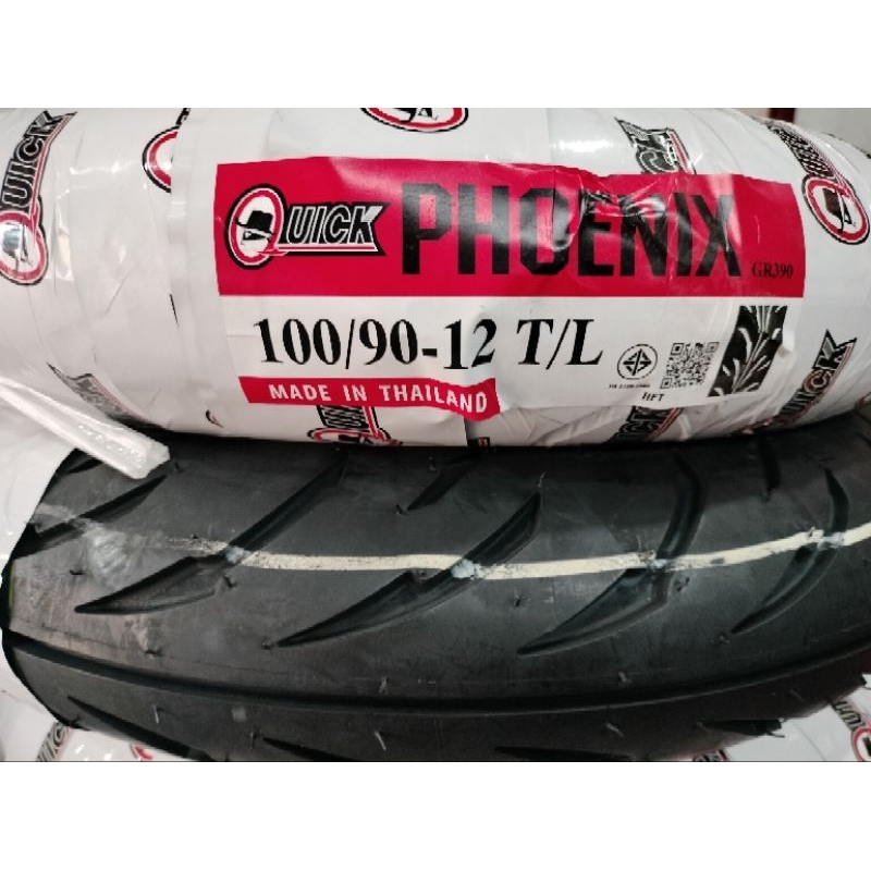 QUICK TIRES TUBELESS 100/90/12. 110/90/12(free1 sealant AND 1 pito ...