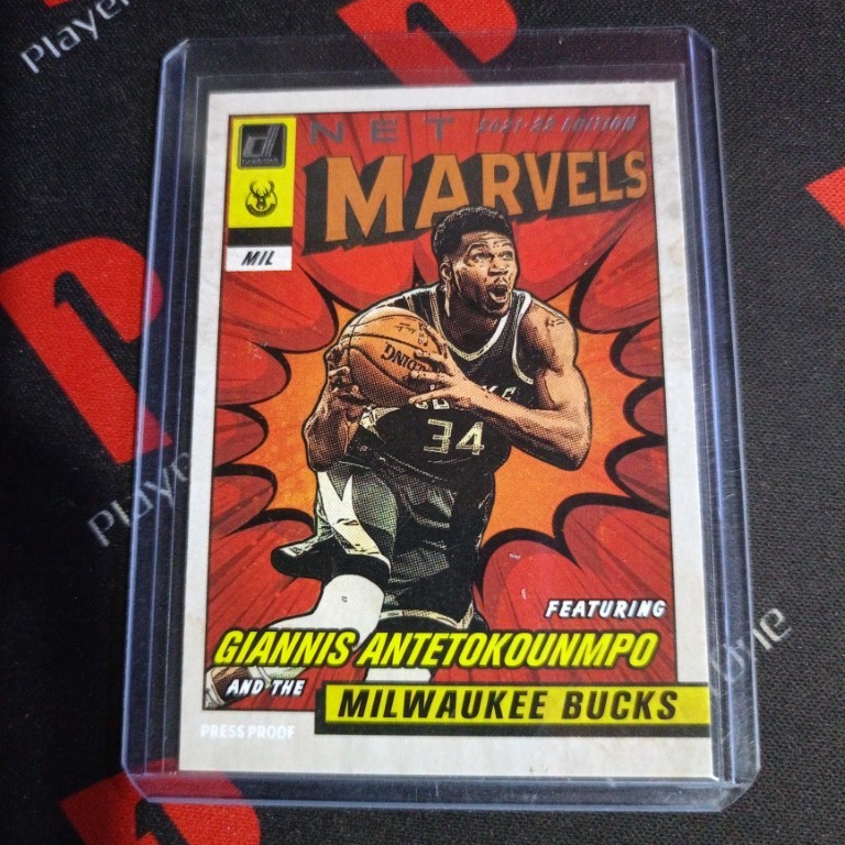 Giannis Antetokounmpo Panini "Net Marvels" Press Proof NBA Card ...