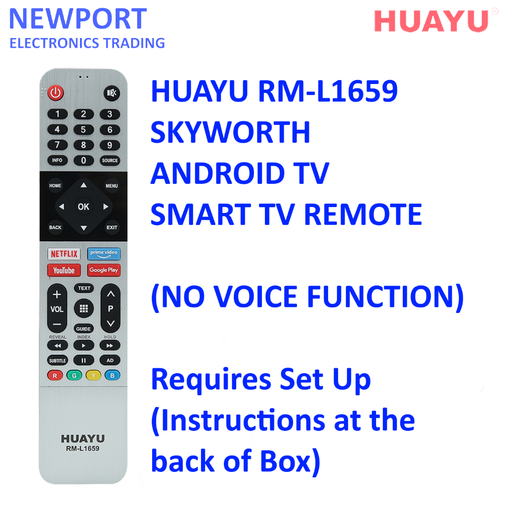 Huayu RM-L1659 Skyworth Smart TV Compatible Remote Control | Shopee Philippines