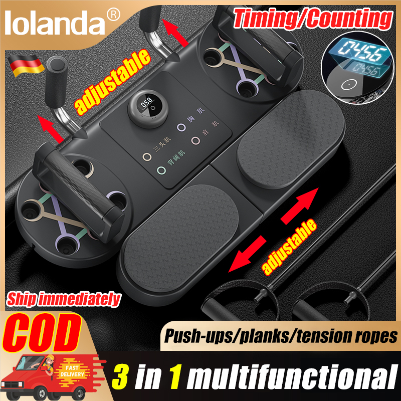 3 in 1 Push-up Bracket Plank Trainer with Timer Abdominal Muscle ...