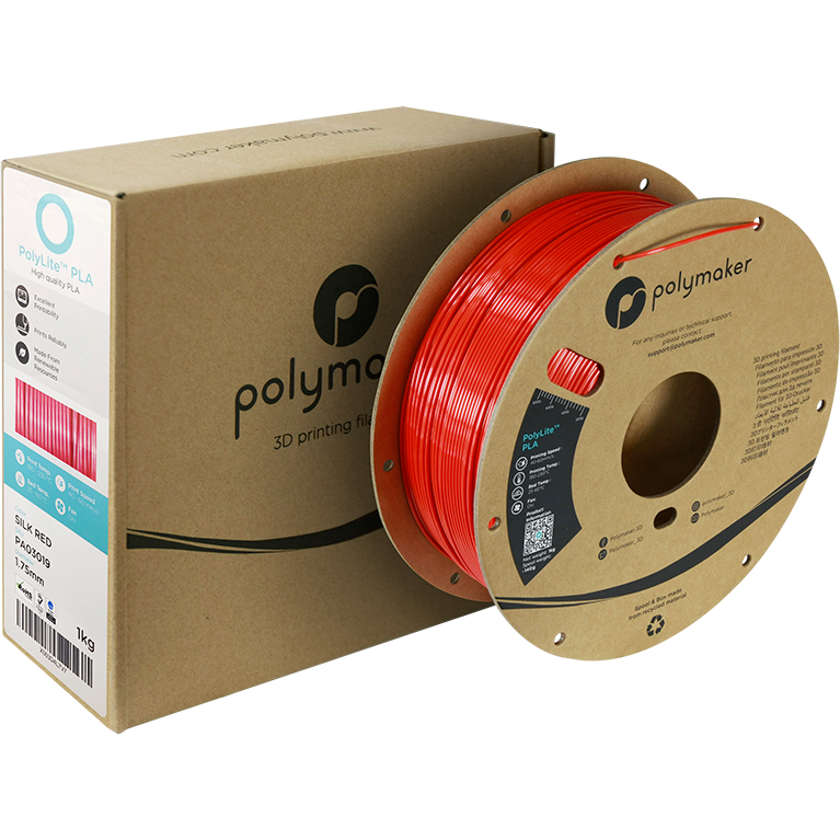 Polymaker Silk PLA Filament 1.75mm, Smooth surface finish help hide the ...
