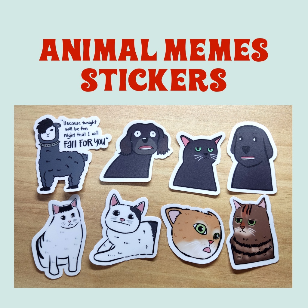 Animal Memes Stickers | Vinyl Matte Waterproof | Shopee Philippines