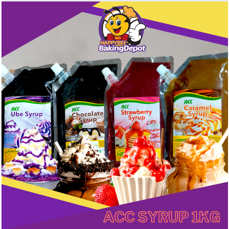 ACC SYRUP (CHOCOLATE, STRAWBERRY, UBE, AND CARAMEL ) - 1KG | Shopee ...