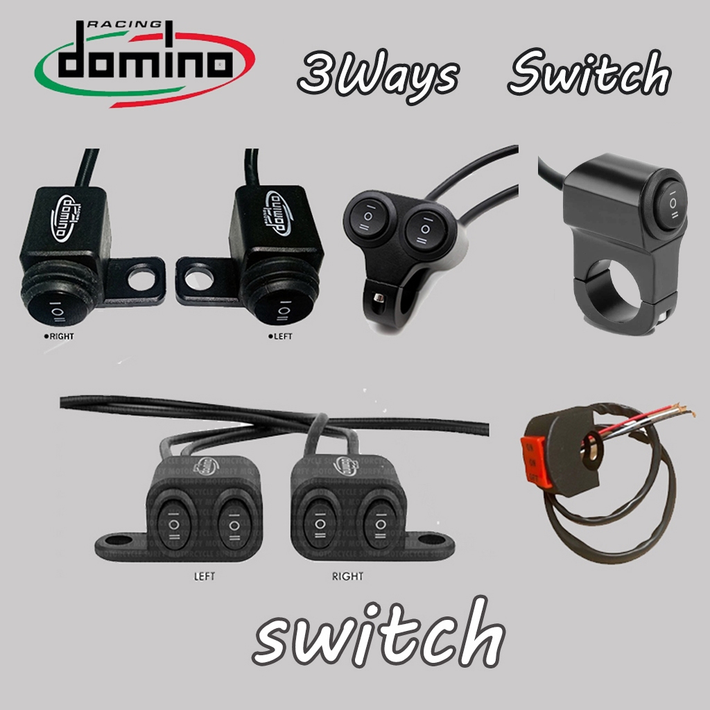 Universal Mini Driving Light Domino 3 Way Switch for Motorcycle ...