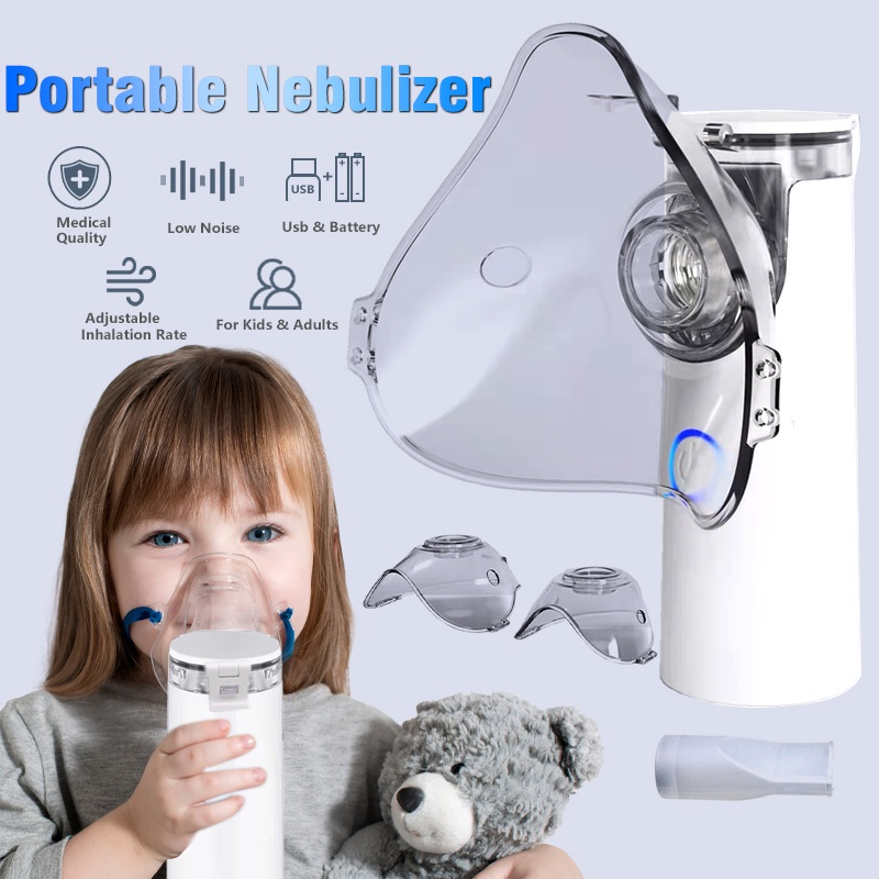 For Adults Home & Travel Use Portable Nebulizer Handheld Mesh Nebulizer ...