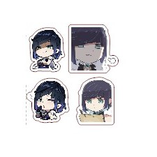 4pc/order Genshin Impact Yelan Set A Emoji Waterproof Sticker Matte ...