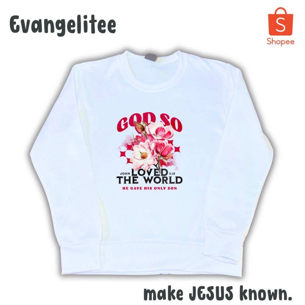 CHRISTIAN STATEMENT GOSPEL SWEATER ( GOD SOLOVED THE WORLD ) | Shopee ...