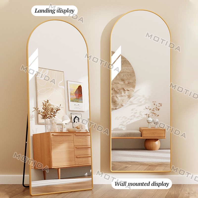 Mirror With Stand Full Body Mirror Bathroom Floor Mirror Floor-To ...