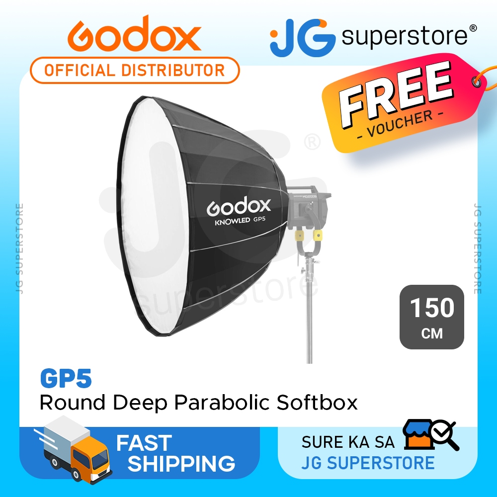Godox GP5 150cm Round Parabolic Softbox, G mount, KNOWLED MG1200Bi Bi ...