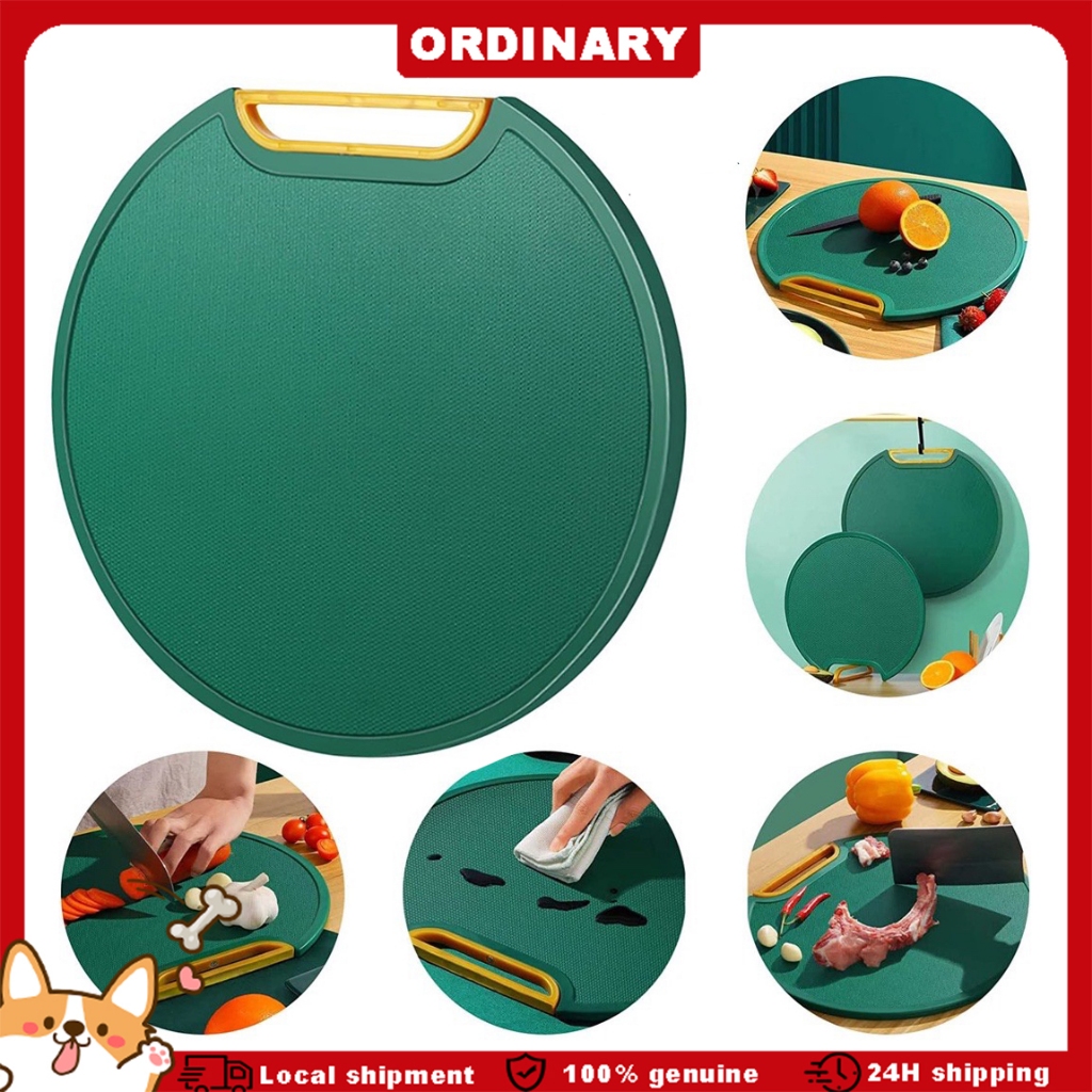 Chopping Board Kitchen Non-Slip Round Double-Sided Chopping Board ...
