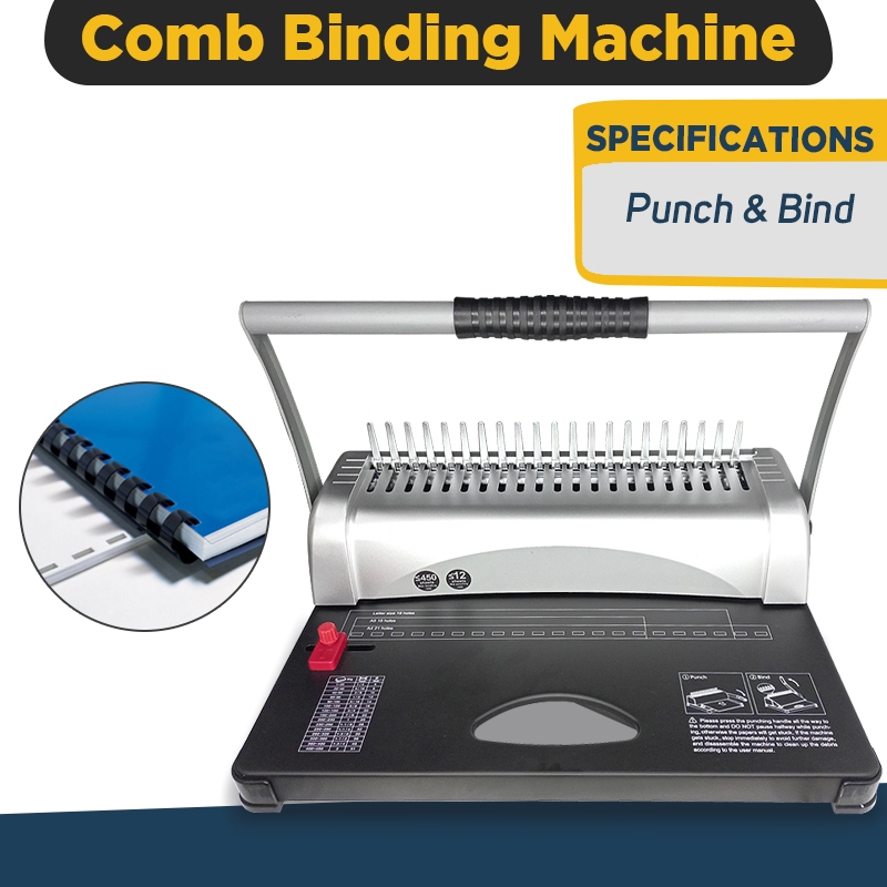 Double Arm Comb Binding Machine A4 (Punch / Bind) | Shopee Philippines
