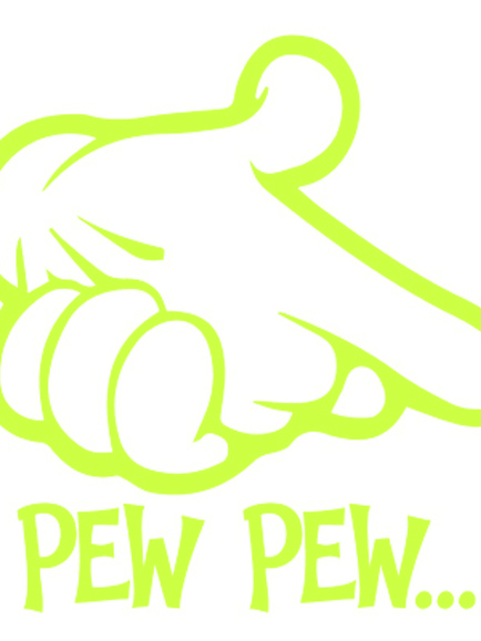 Pew Pew PVC Vinyl Sticker - Motorcycle & Car (100% Waterproof) | Shopee ...