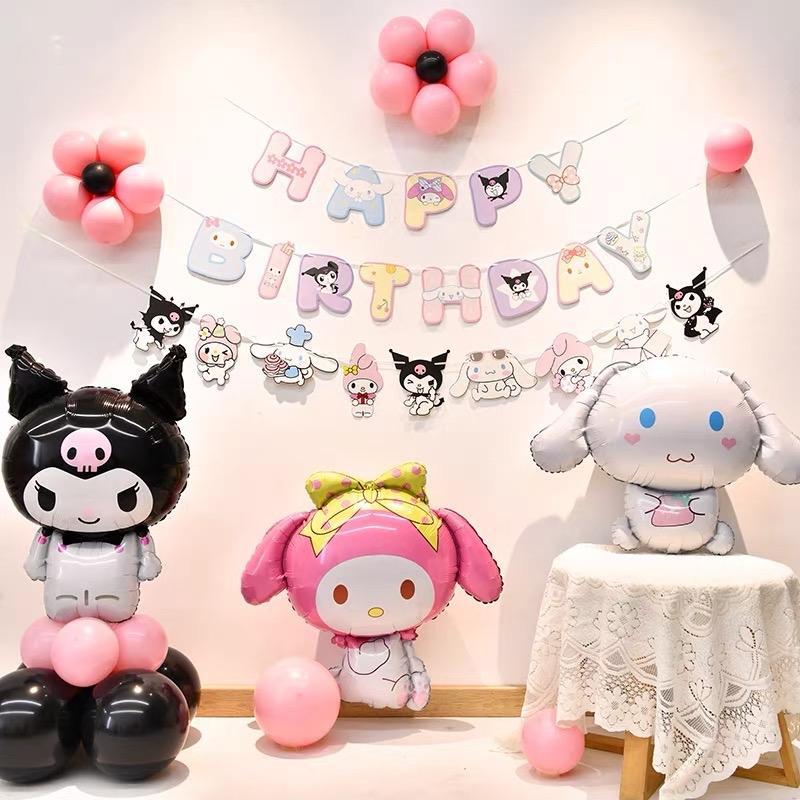 Sanrio theme foil balloon 3ft hello kitty kuromi cinnamoroll for kids ...