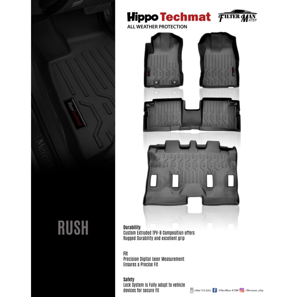 TOYOTA RUSH 2018-2024 Hippo Techmat Pro Deep Dish | Shopee Philippines