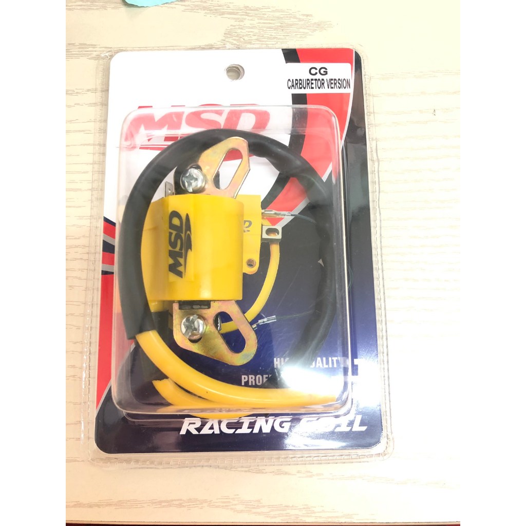 MSD Original racing igition coil universal yellow | Shopee Philippines