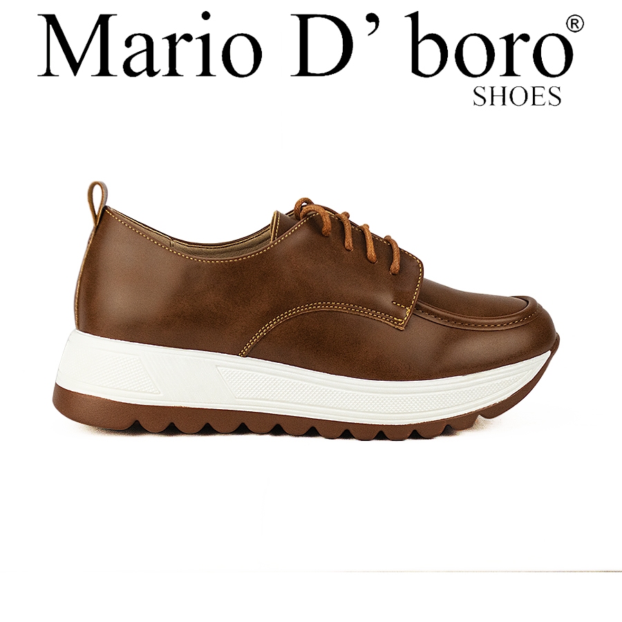 Mario D' Boro Women's Oxford Lw 26021 Dark Brown/Tan C46 | Shopee ...