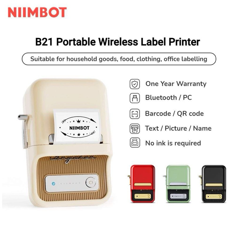 Niimbot B21 Thermal Label Price Tag Printer | Shopee Philippines