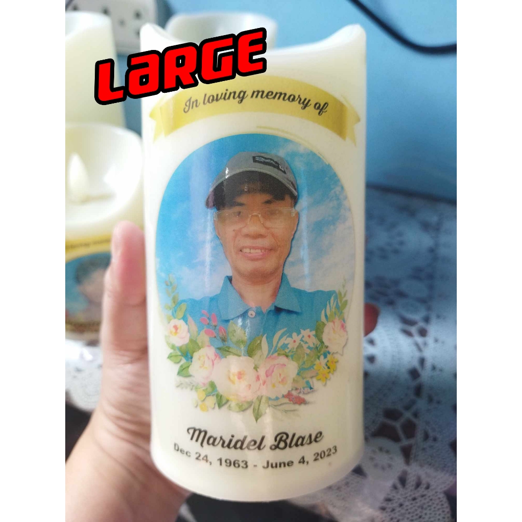 Personalized LED Candle for Undas, Remembering , Funeral Etc. Smokeless ...
