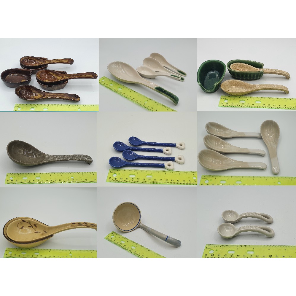 Assorted Stoneware & Ceramic Soup Spoon, Spoon, and Tea Spoon from ...