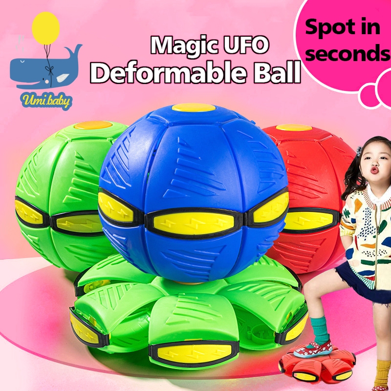Magic UFO Flying Ball Throw Disc Ball with LED Light For Outdoor Kid's ...