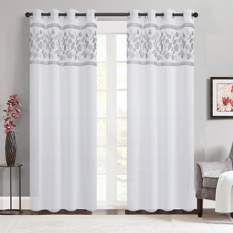 COD 1PC Curtains Hotel Quality See Through Curtain Panels Living Room ...