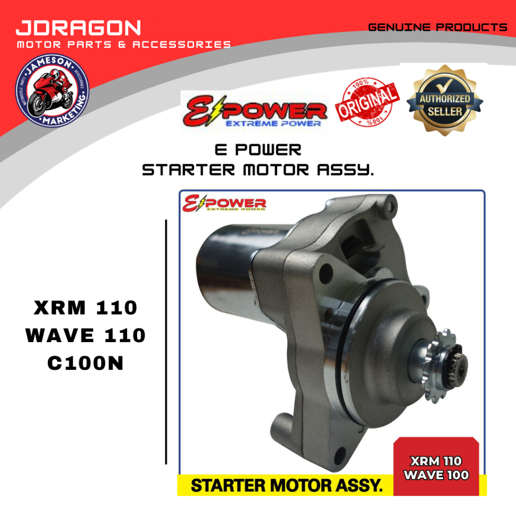 E-POWER STARTER MOTOR (XRM 110/WAVE 100) | Shopee Philippines
