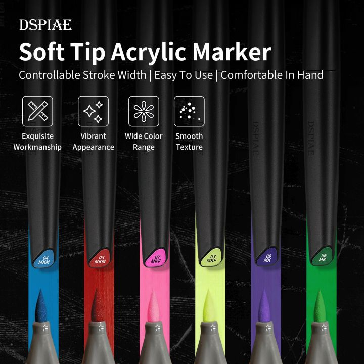 DSPIAE ACRYLIC SOFT TIPPED MARKER SETS | Shopee Philippines