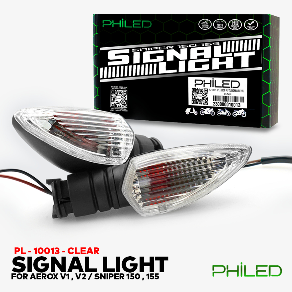 PHILED SIGNAL LIGHT FOR AEROX V1/V2 AND SNIPER 150/155 STEADY LED TURN ...