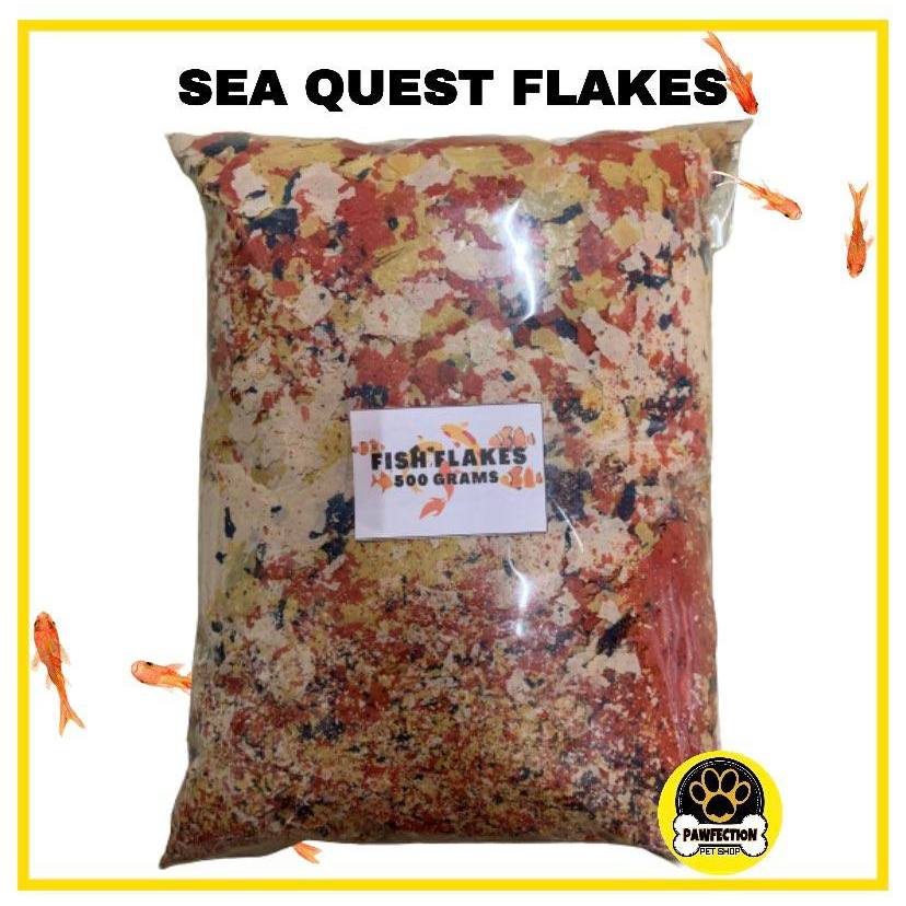FLAKES FISH FOOD 500G (SEA QUEST & KOI FISH FLAKES) | Shopee Philippines