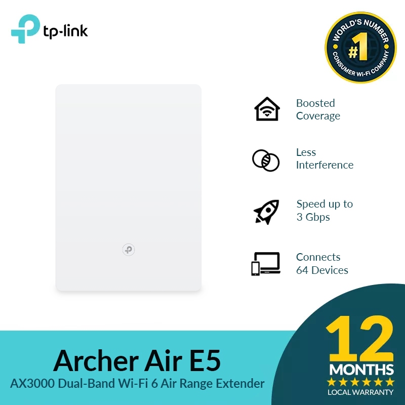 TP-Link Archer Air E5 New Dual-Band Wi-Fi 6 AX3000 Range Extender ...
