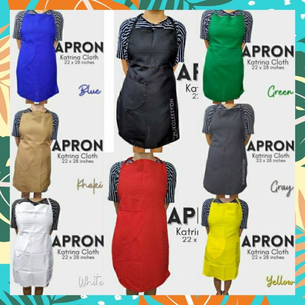 Kitchen Cooking Apron Washable Cloth For Assorted Color | Shopee ...