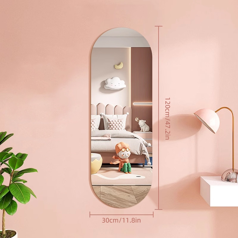 120CM Full-length Mirror Self-adhesive Acrylic Wall Mirror With ...