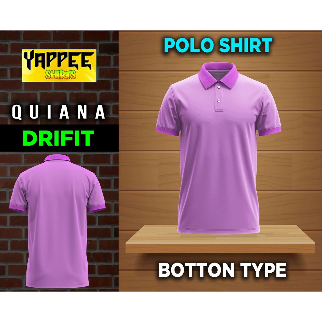 Yappee Quiana Dri-fit Pink Polo Shirt Button Type | Shopee Philippines