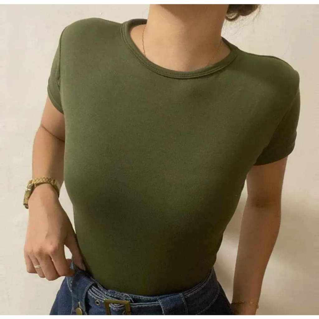 XIN | BASIC FULL LENGTH BODY HUGGING TOP (DOUBLE LINING) | Shopee ...