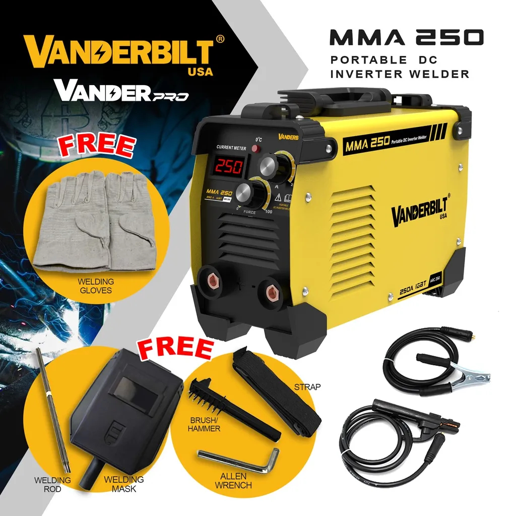 VanderPro Welding Machine Portable Power Welding Tools 250MMA Mini ARC ...
