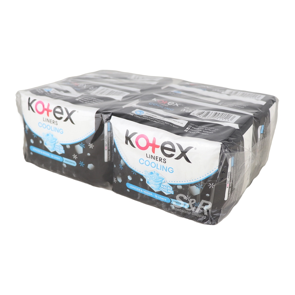 Kotex Cooling Liners 4pack x 16pcs | Shopee Philippines
