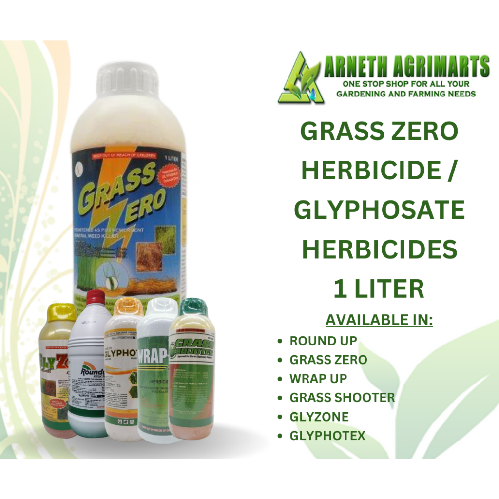 GRASS ZERO HERBICIDE WEEDKILLER / GLYPHOSATE 480 SL NON SELECTIVE ...