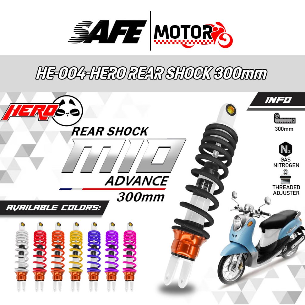 MOTORCYCLE REAR SHOCK FOR MIO/FINO/SOUL/MIO I/SOULTY/FAZIO/BEAT/CLICK ...