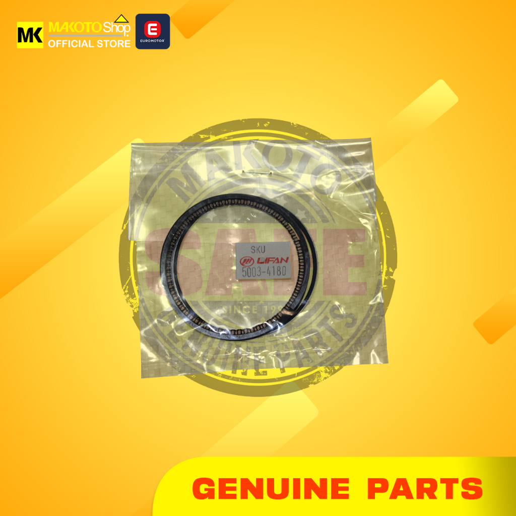 Euro Ring Set Piston Standard Motorcycle (Flash 150 / Vperman 150 ...