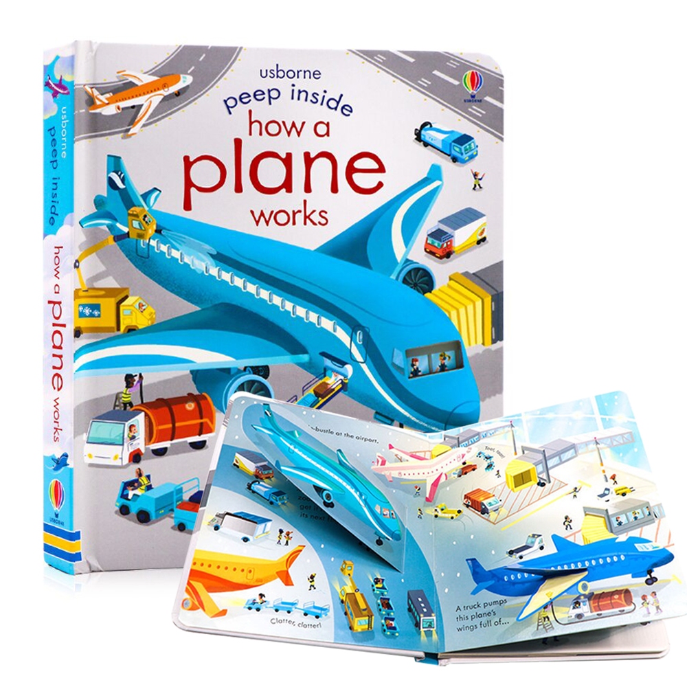 Usborne Peep Inside How A Plane Works 3D Book English Story Book Early ...